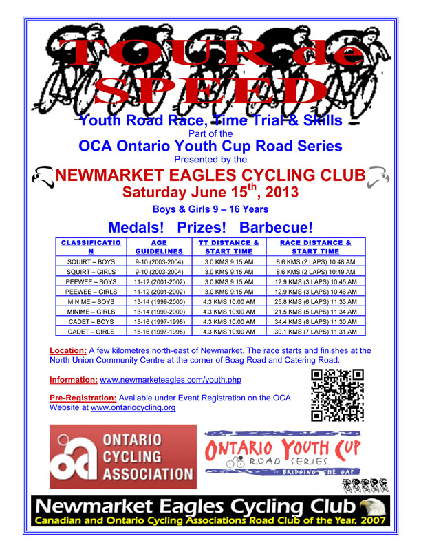 7th Annual Tour de Speed Youth Cycling Race – June 15th – Pedal Magazine